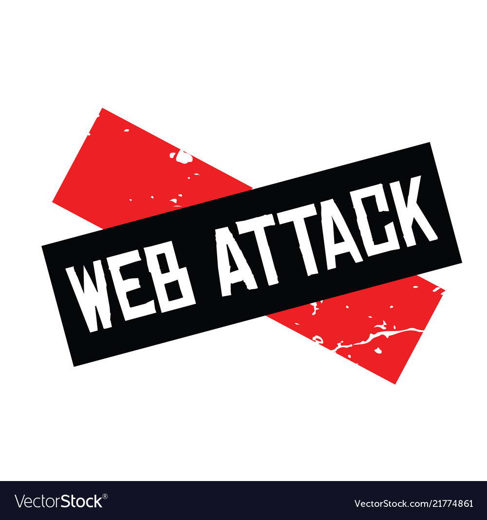Web attack rubber stamp Royalty Free Vector Image