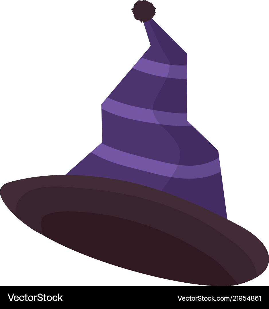 Witch hat accessory to halloween costume Vector Image