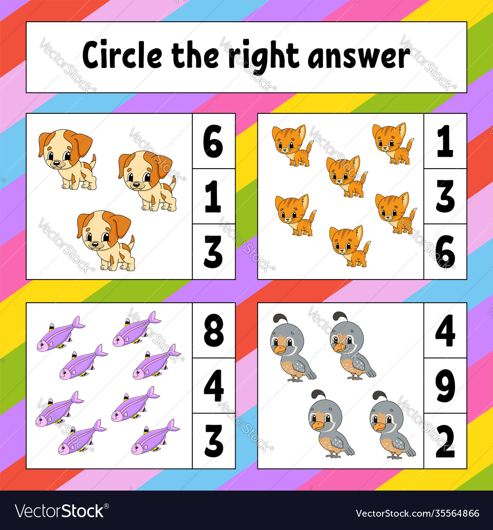 Circle right answer education developing Vector Image