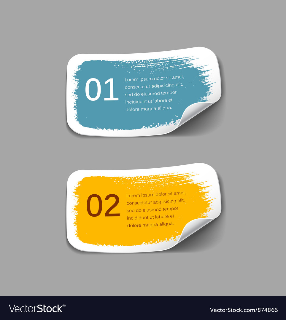 Colorful label paper brush stroke Royalty Free Vector Image Colorful label paper brush stroke Royalty Free Vector Image