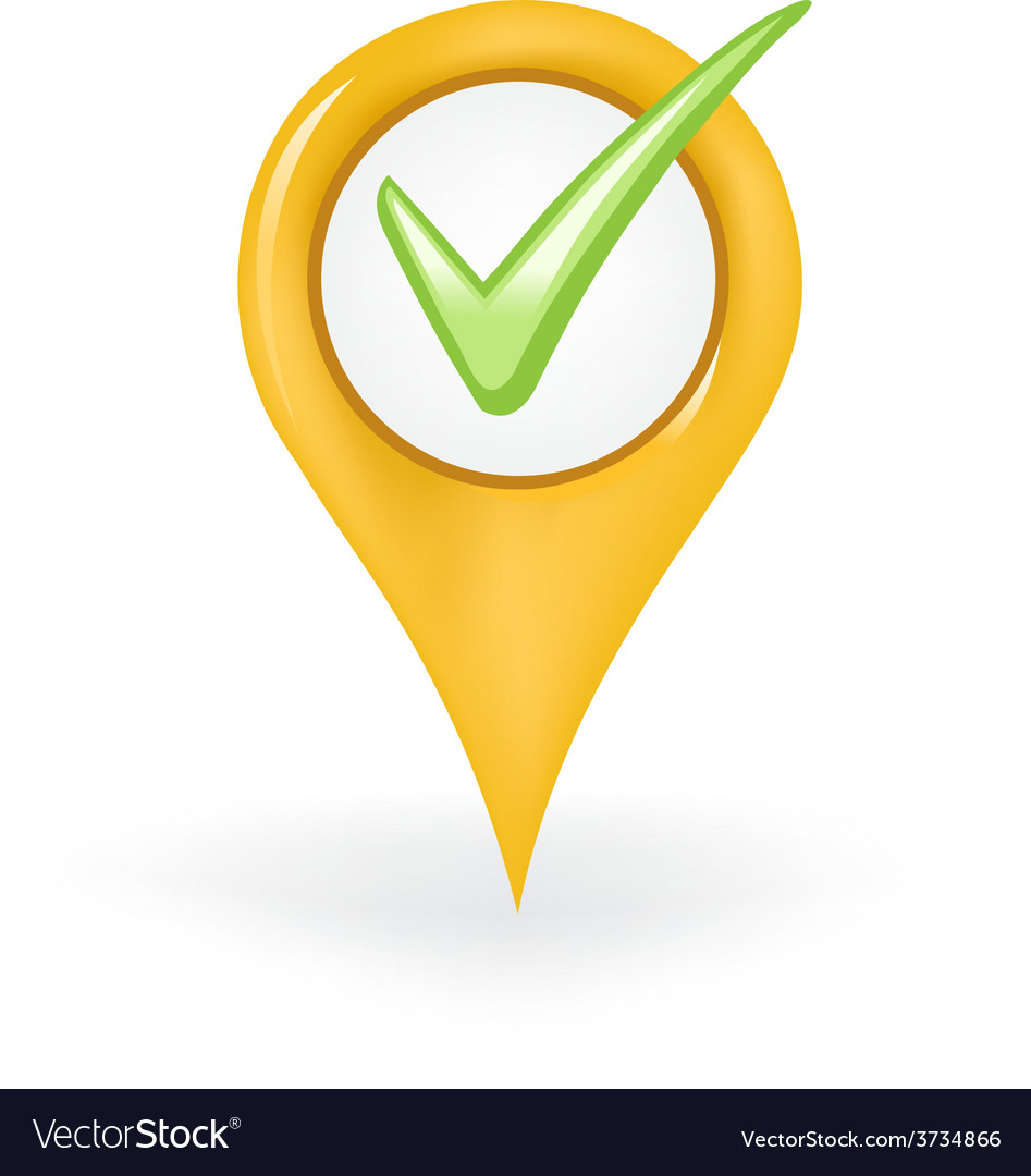 Correct Location Royalty Free Vector Image - VectorStock