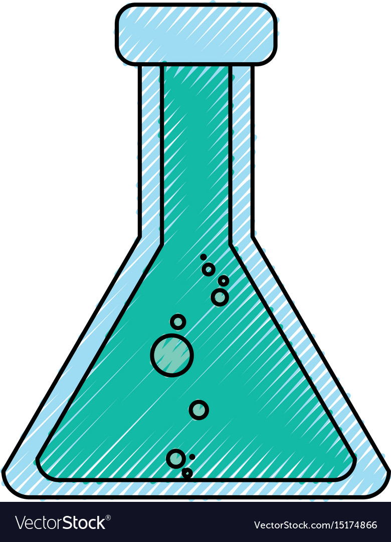 Erlenmeyer flask chemistry Royalty Free Vector Image