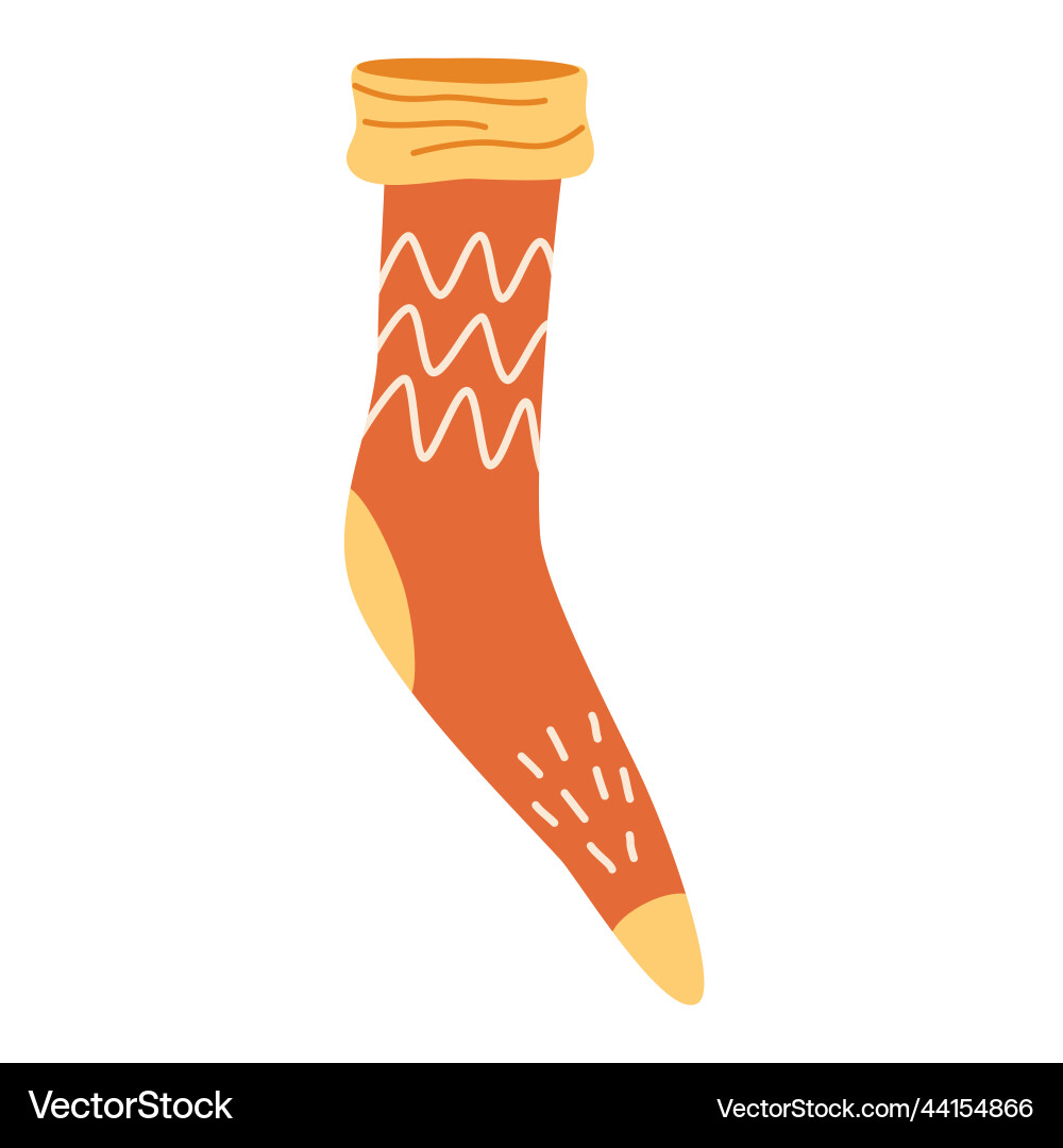 Knitted sock christmas decor decor for home Vector Image