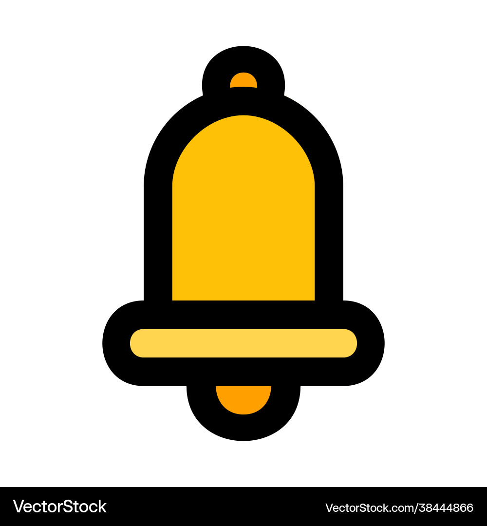 Notification icon in filled line style for any Vector Image