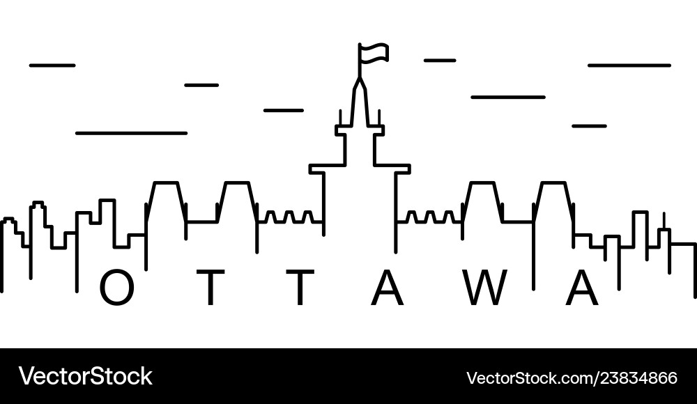 Ottawa outline icon can be used for web logo Vector Image