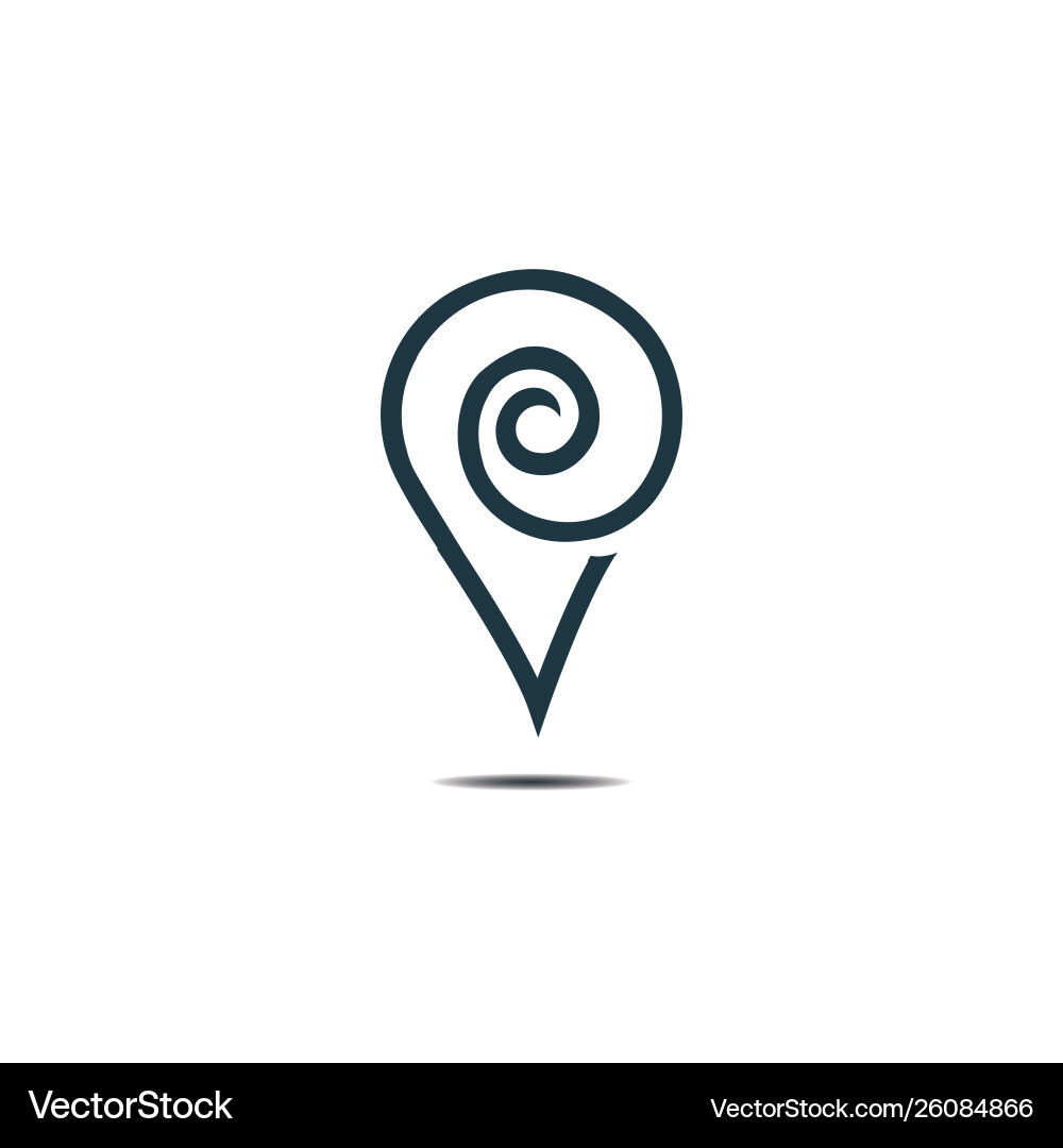 Photo locator logo template design Royalty Free Vector Image