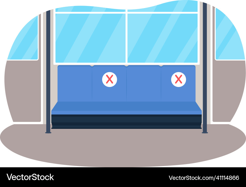 Social distance 2d web banner poster Royalty Free Vector