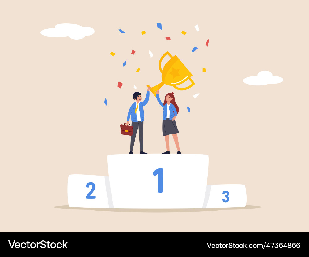 Team victory concept success win together Vector Image