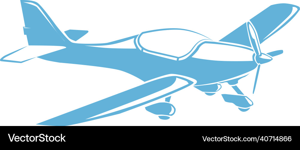 Vintage air fighter propeller airplane with fixed Vector Image