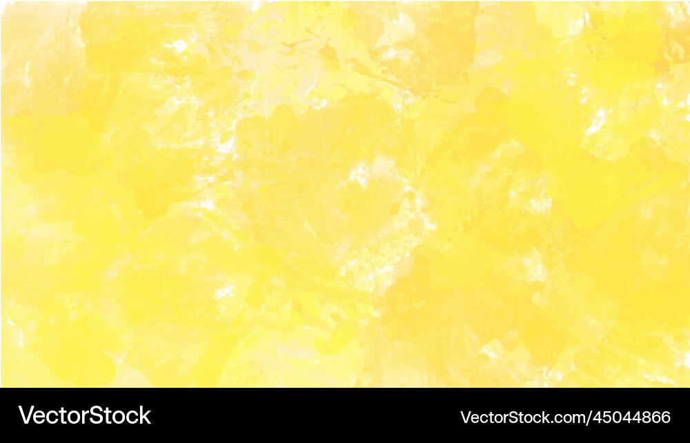 Yellow watercolor background for your design Vector Image