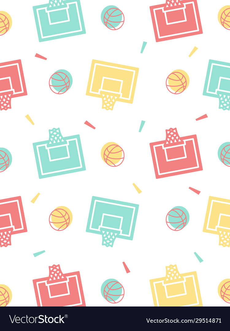 Basketball seamless pattern texture Royalty Free Vector