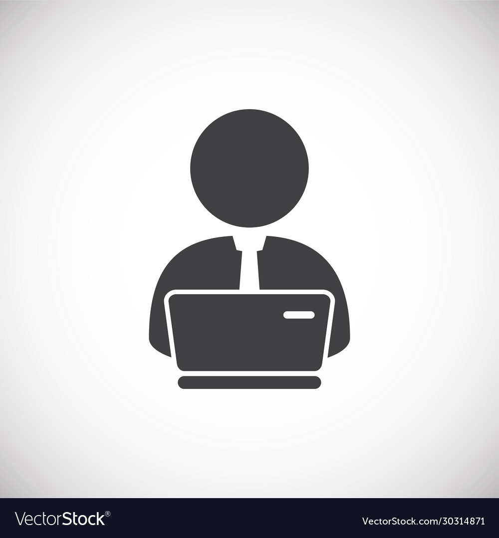 Businessman and computer related icon Royalty Free Vector