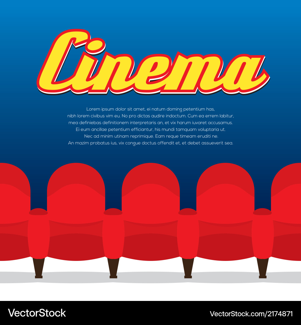 Cinema seats row Royalty Free Vector Image - VectorStock