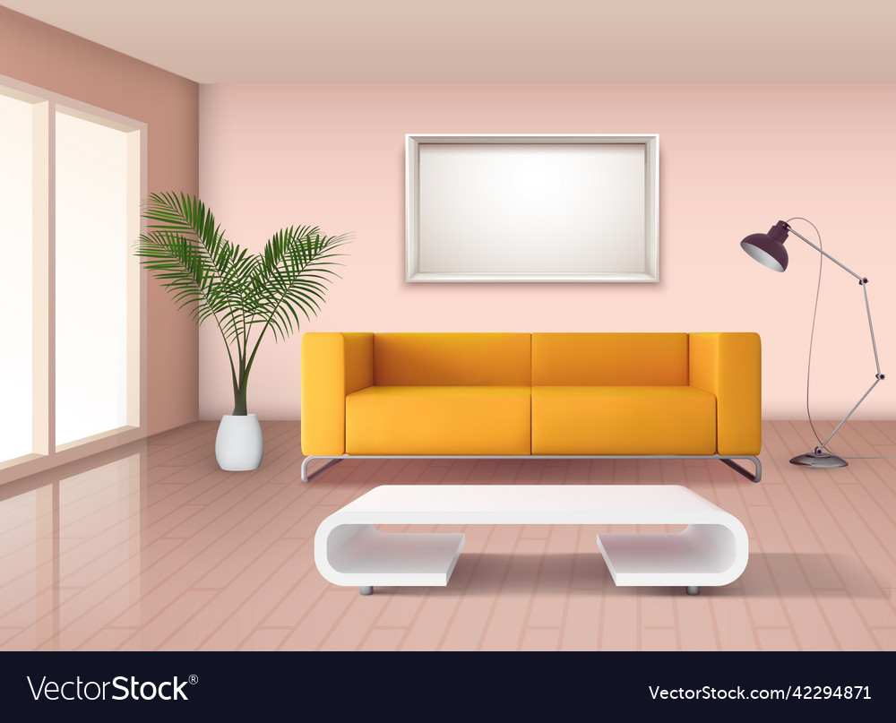 Interior realistic image Royalty Free Vector Image