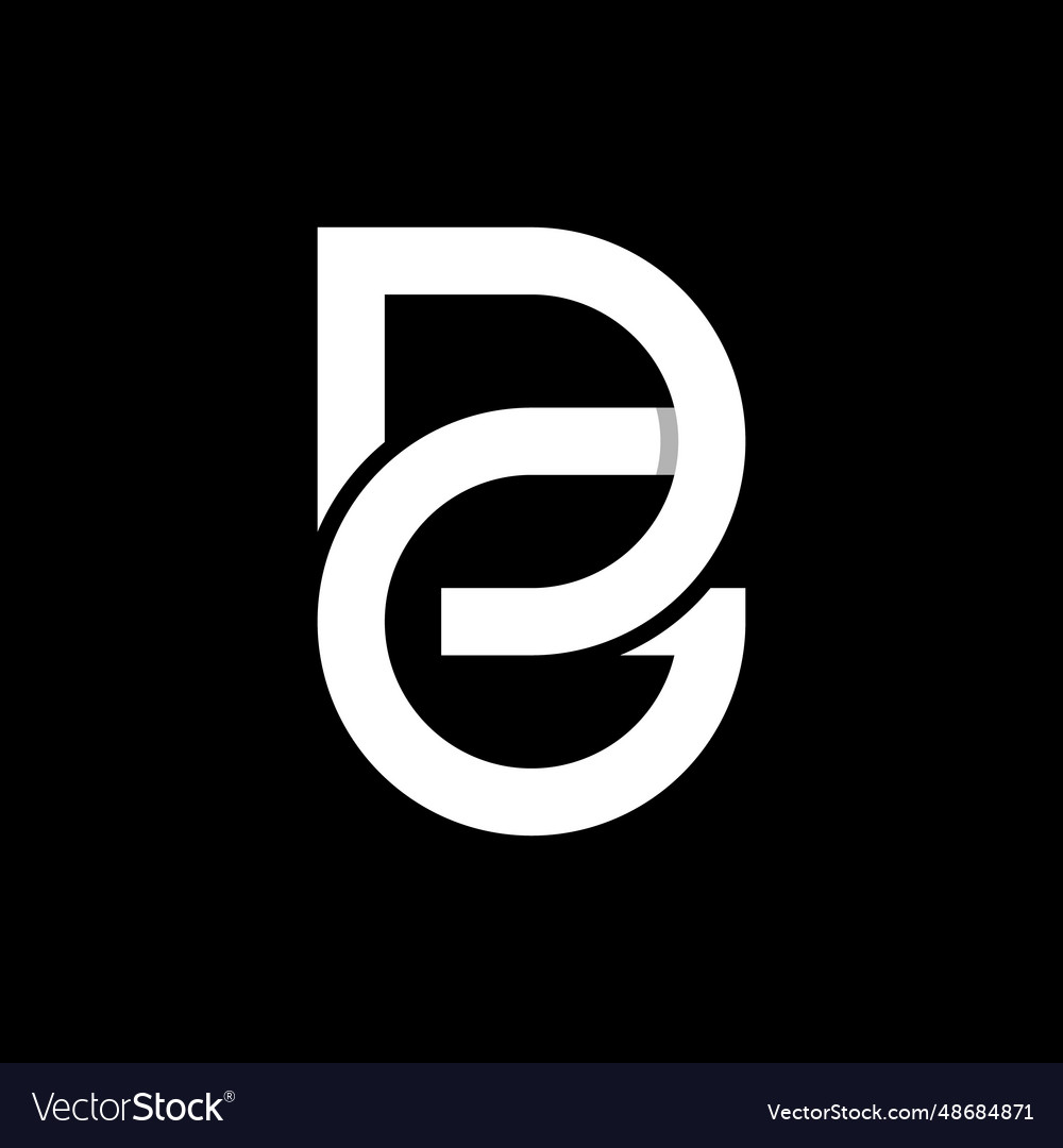Letter dg abstract initial monogram Royalty Free Vector
