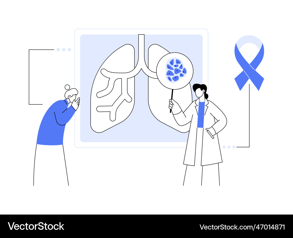 Lung cancer abstract concept Royalty Free Vector Image