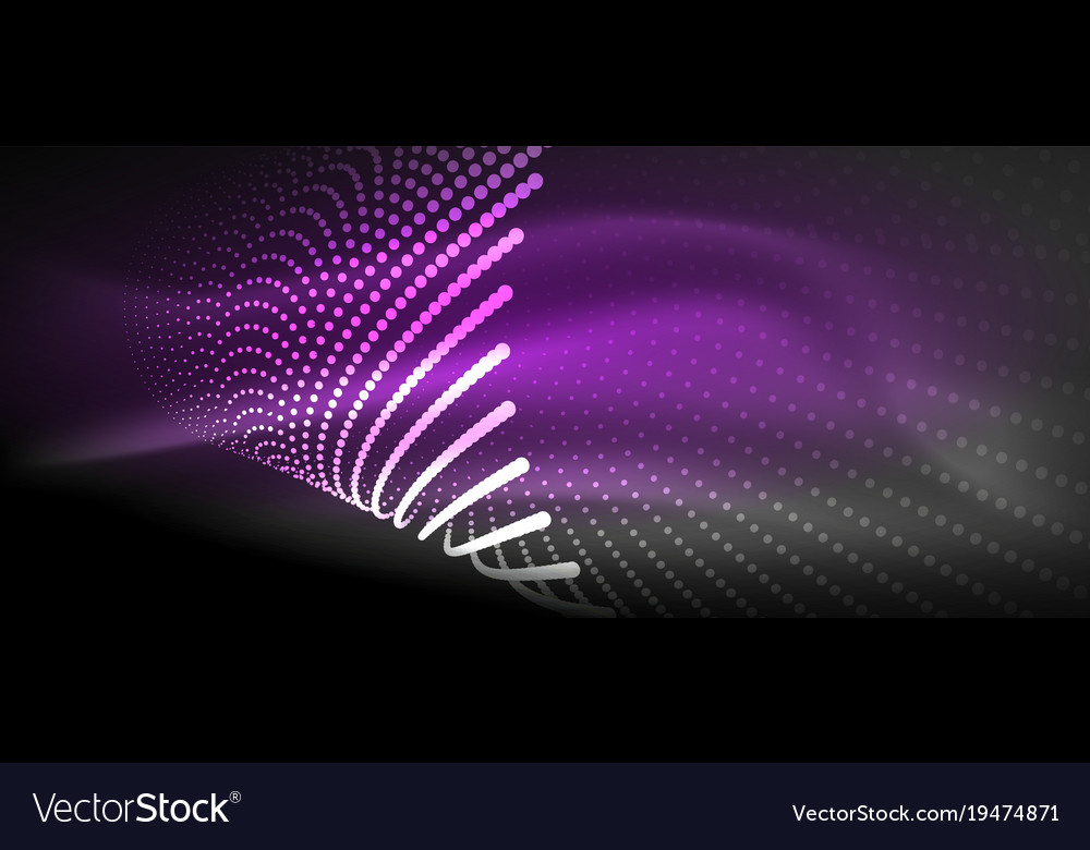 Neon light effects particles Royalty Free Vector Image