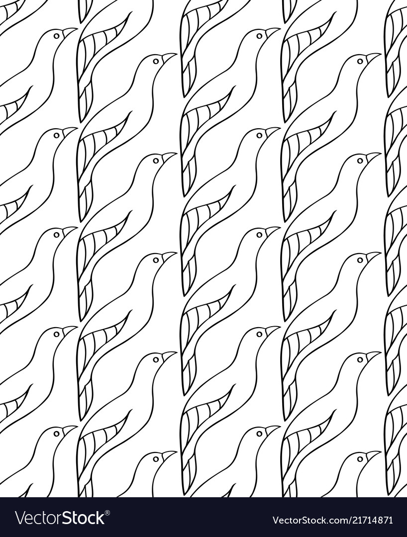 Pattern with birds Royalty Free Vector Image - VectorStock