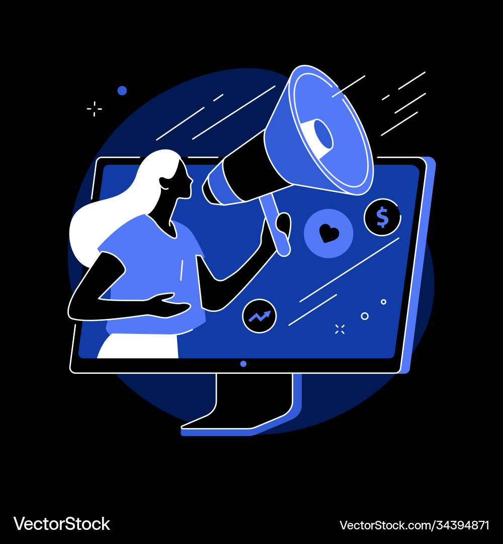 Promote your business abstract concept Royalty Free Vector