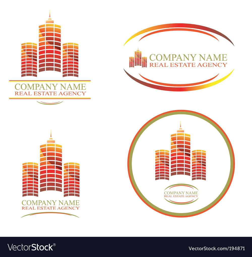 Real estate design elements Royalty Free Vector Image
