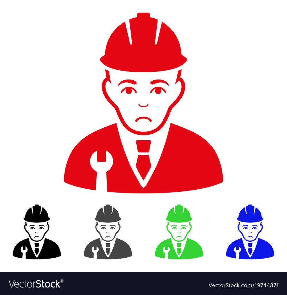 Sad developer icon Royalty Free Vector Image - VectorStock