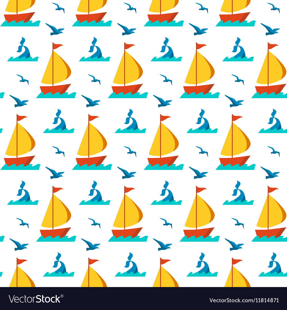 Seamless patterns nautical elements Royalty Free Vector