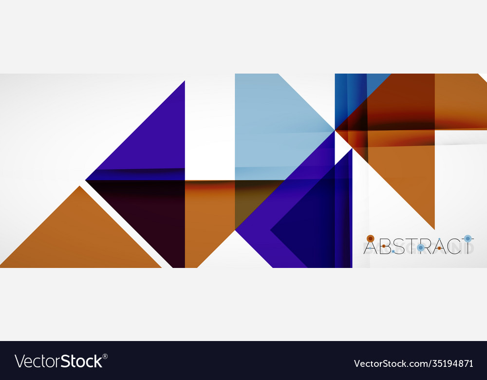 Set triangle geometric backgrounds Royalty Free Vector Image