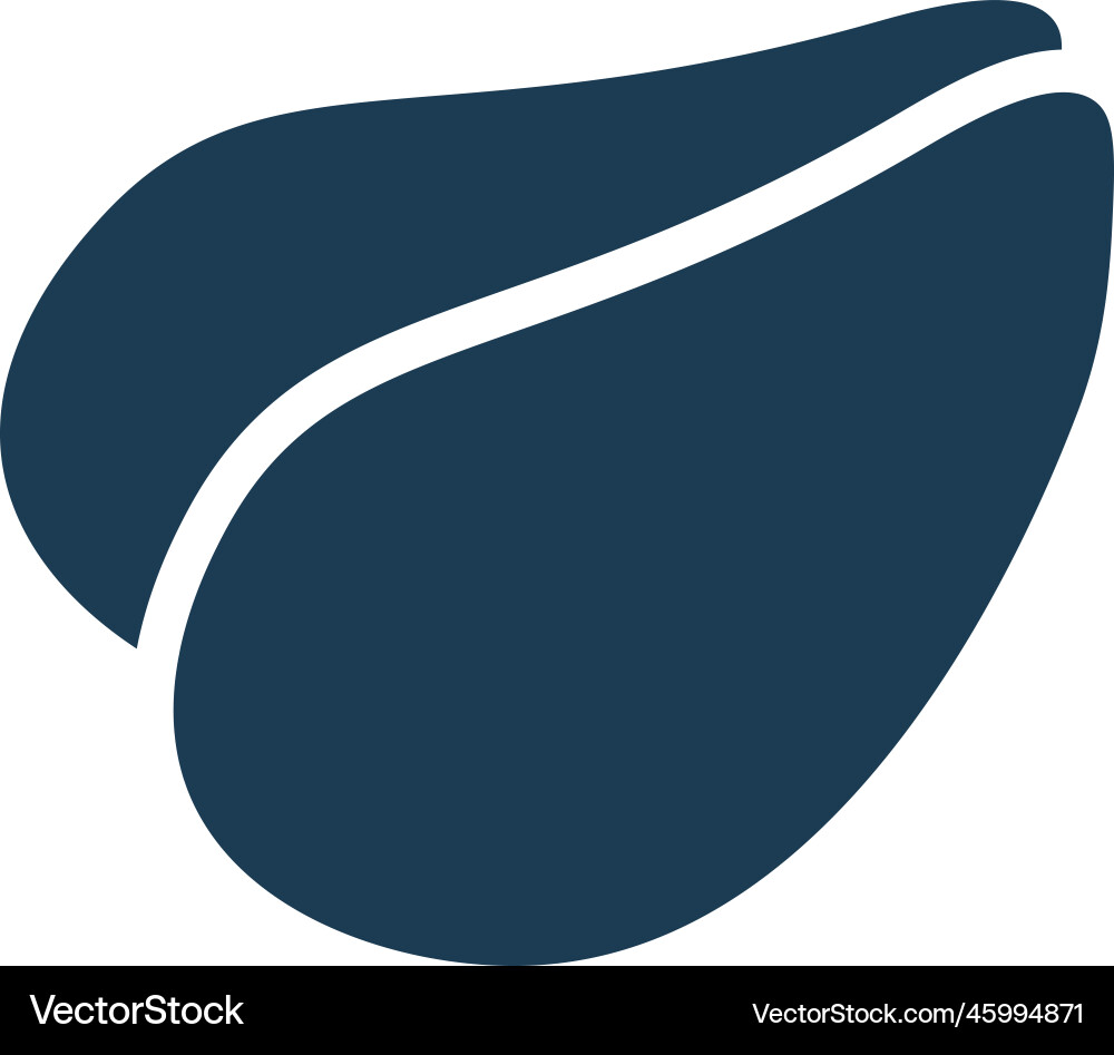 Shellfish black silhouette flat icon Royalty Free Vector