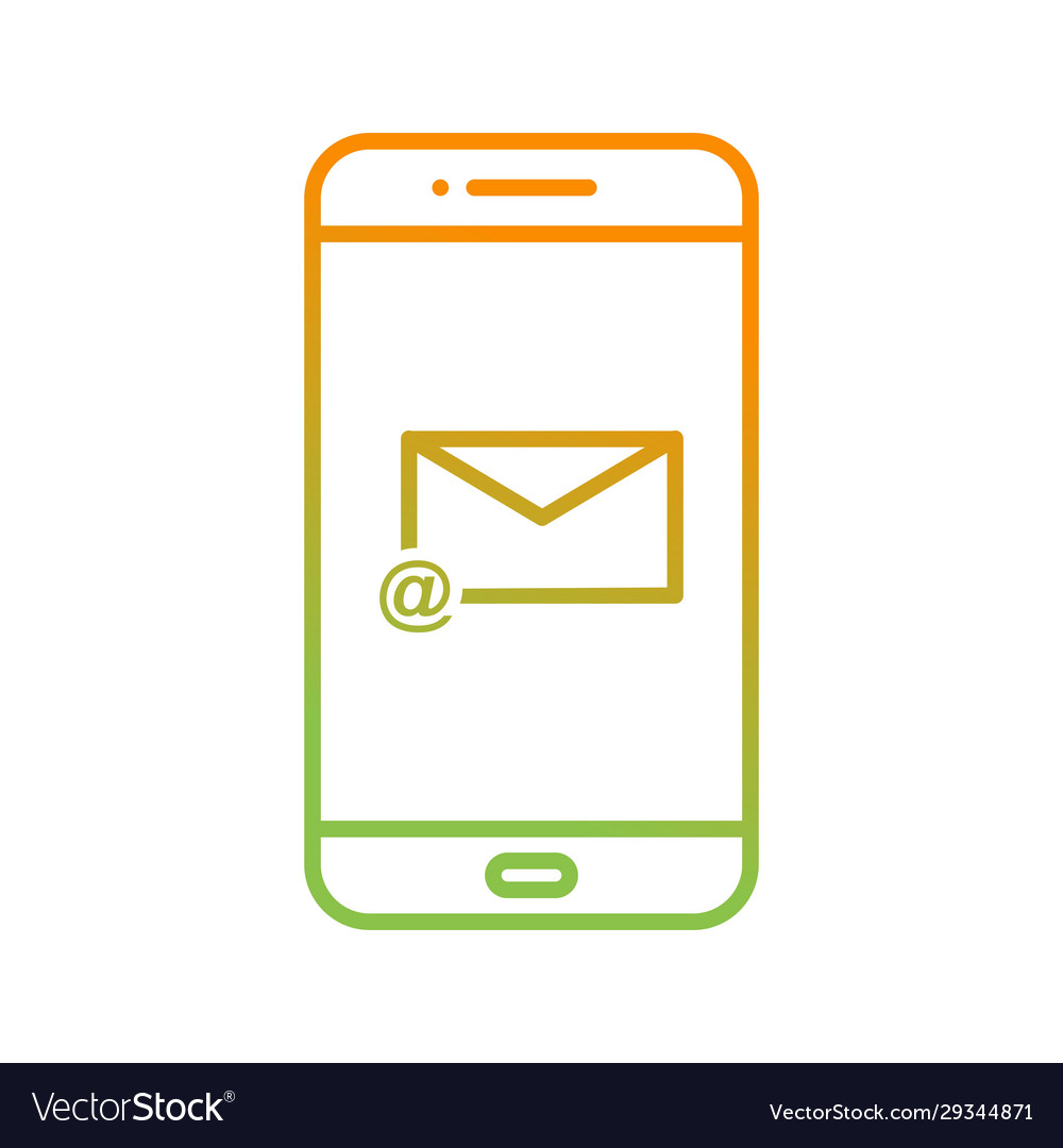 Unique e mail app line icon Royalty Free Vector Image