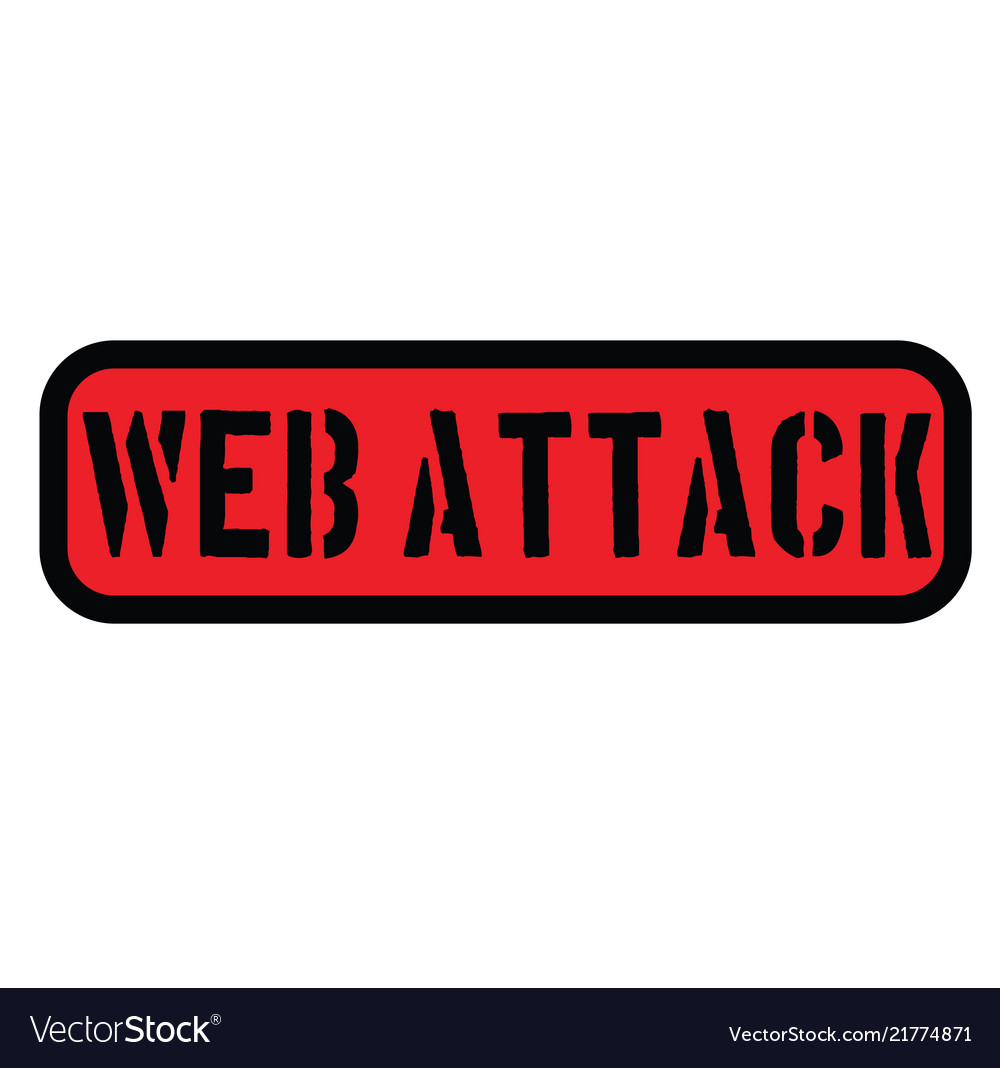 Web attack rubber stamp Royalty Free Vector Image