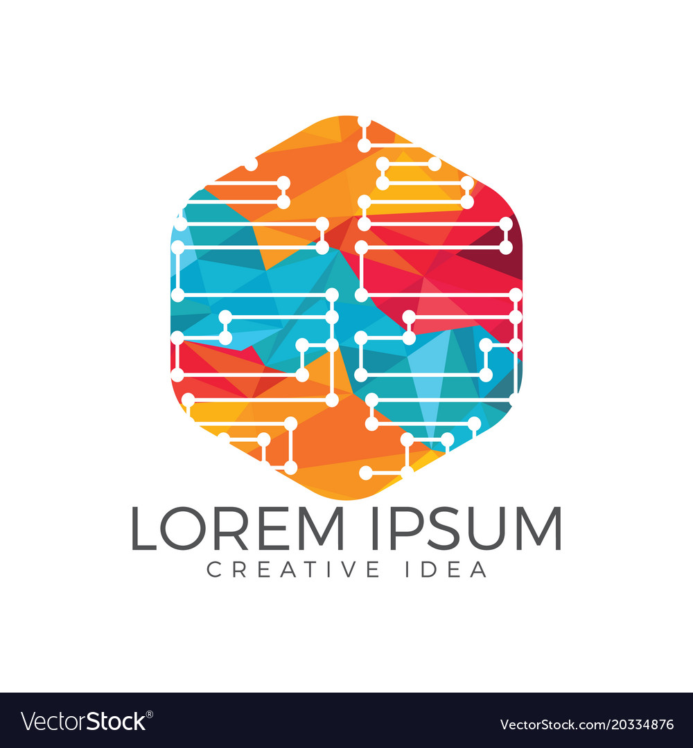 Abstract data sharing network logo design Vector Image