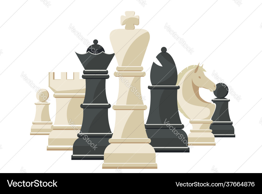 Chess figures design Royalty Free Vector Image