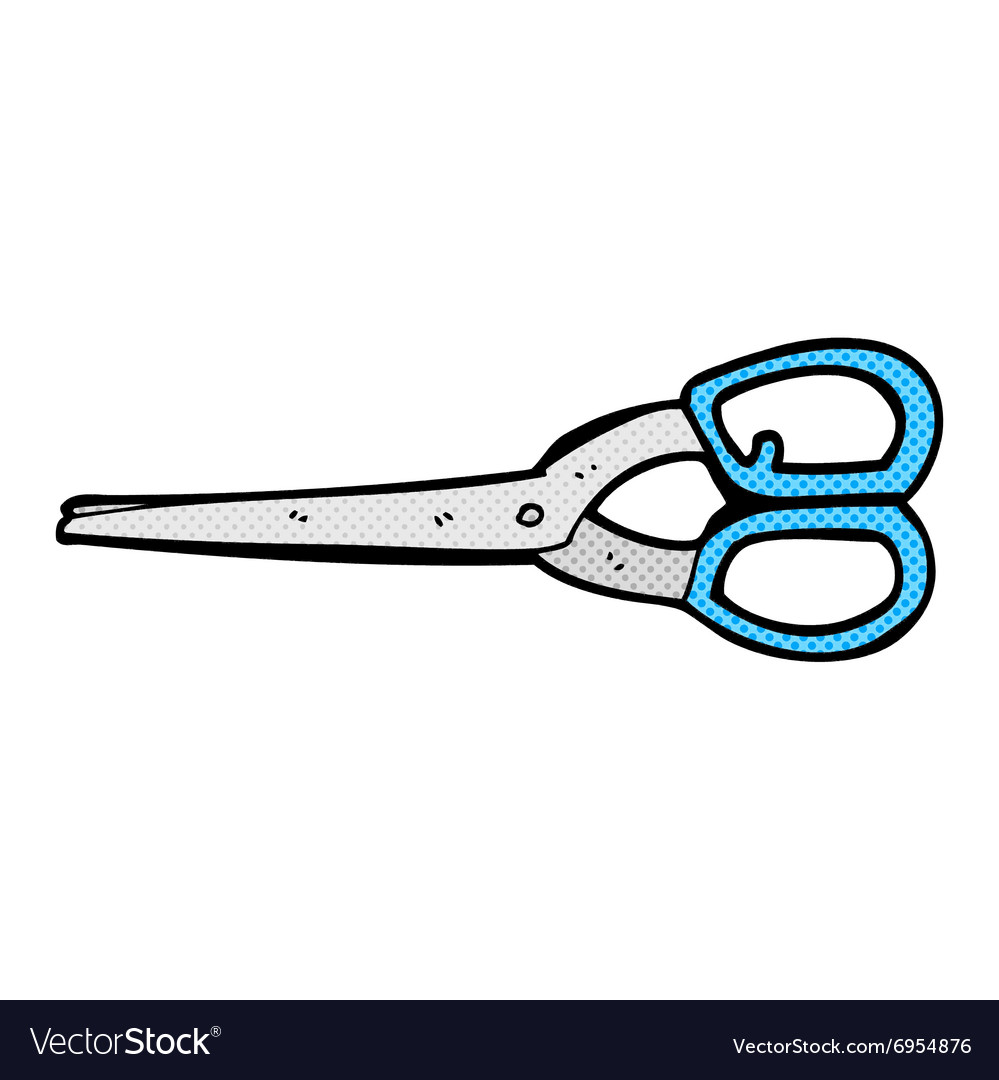 Comic cartoon scissors Royalty Free Vector Image