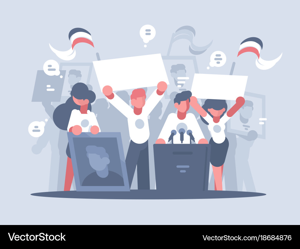Election campaign of candidate Royalty Free Vector Image