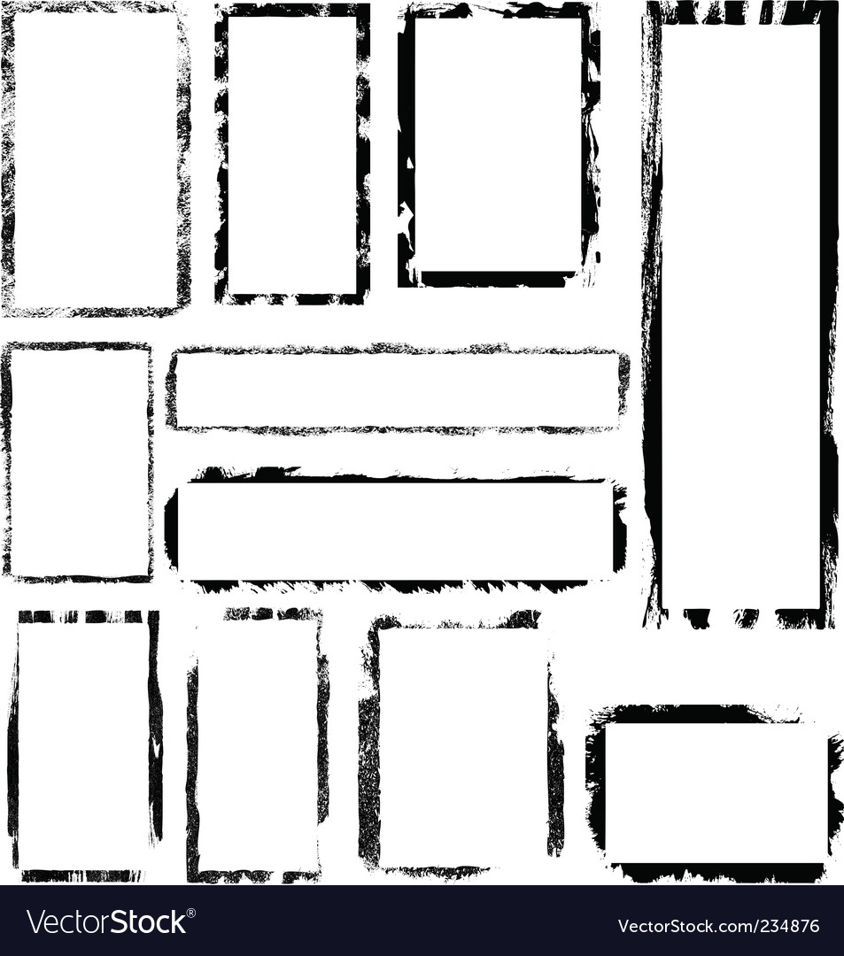 Grunge frames Royalty Free Vector Image - VectorStock