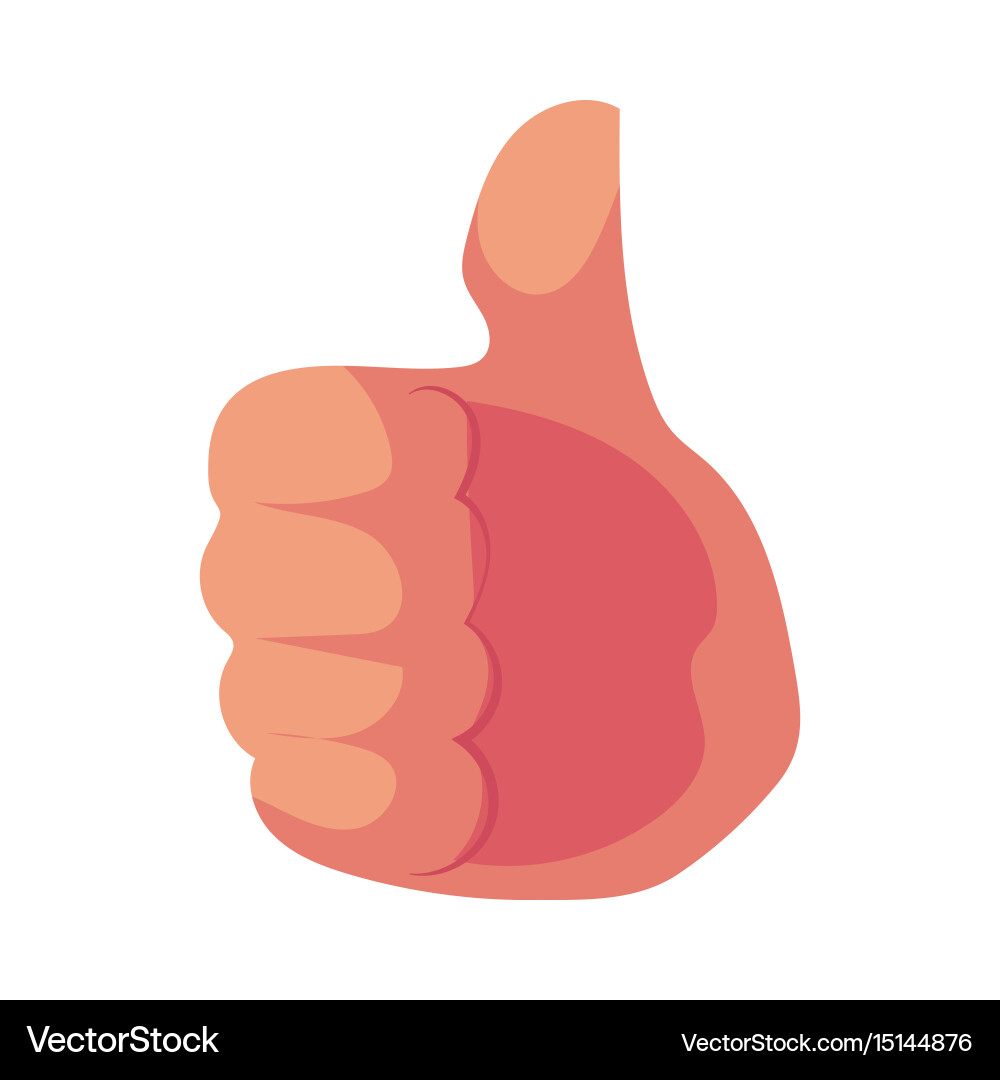 Human hand showing giving thumb up approval Vector Image