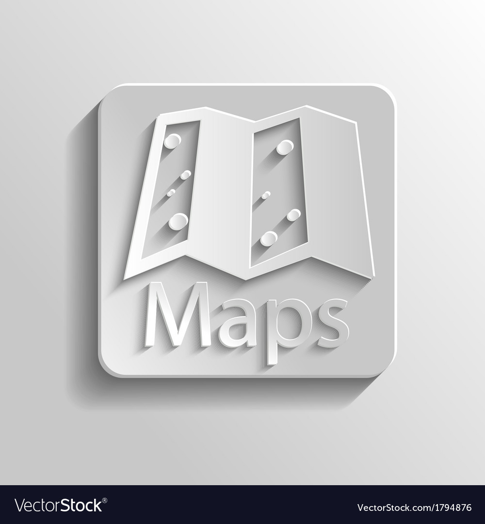 Icon map Royalty Free Vector Image - VectorStock