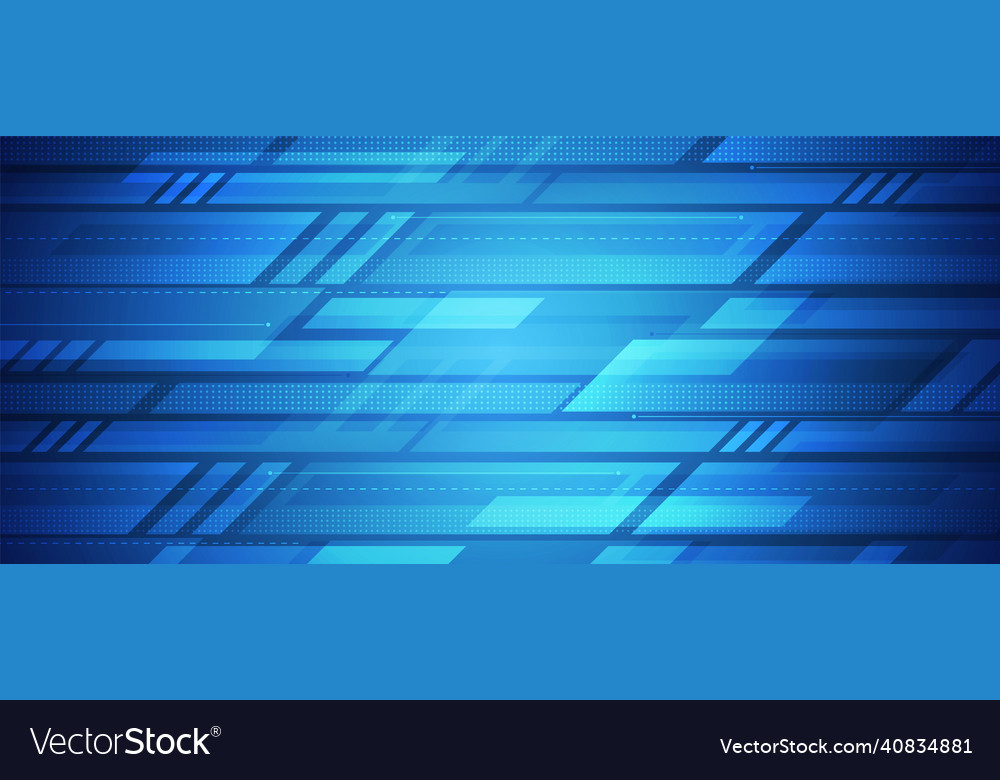 Abstract blue technology with geometric design Vector Image