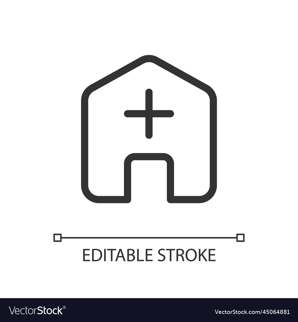 Add address pixel perfect linear ui icon Vector Image