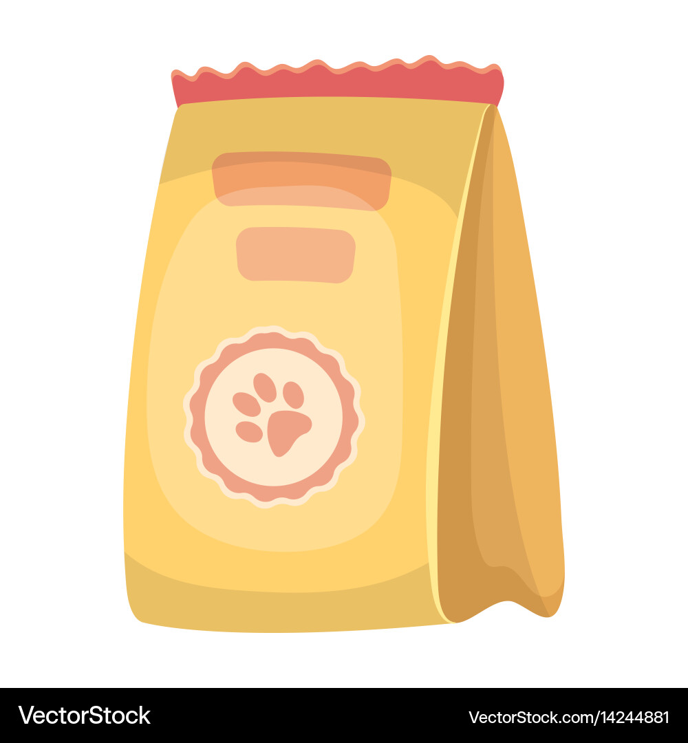 Animal feed packagepet shop single icon Royalty Free Vector