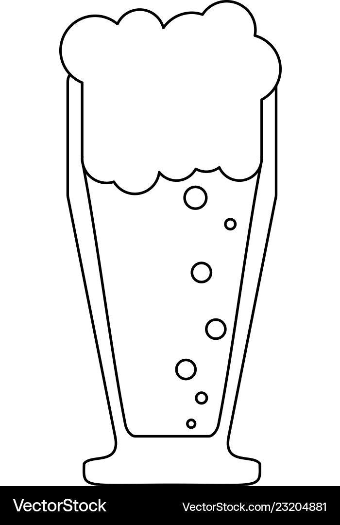 Beer bottle isolated in black and white Royalty Free Vector