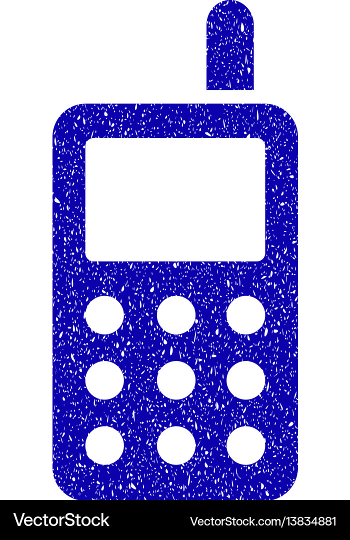 Cell phone icon grunge watermark Royalty Free Vector Image