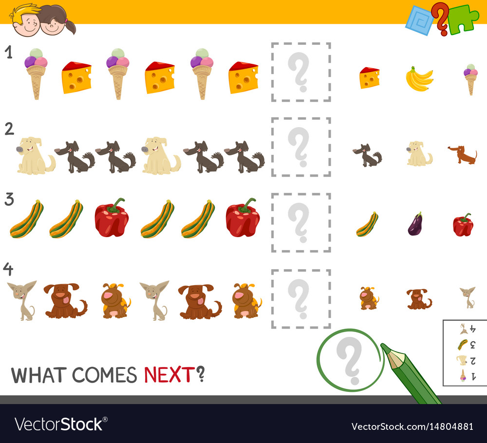 Complete pattern game Royalty Free Vector Image