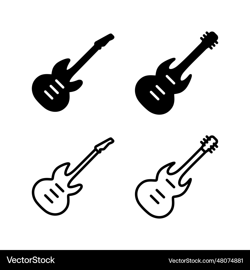 Guitar icon musical instrument sign Royalty Free Vector