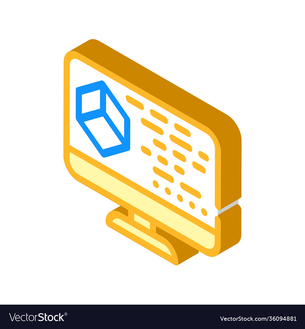 Programming vr isometric icon Royalty Free Vector Image