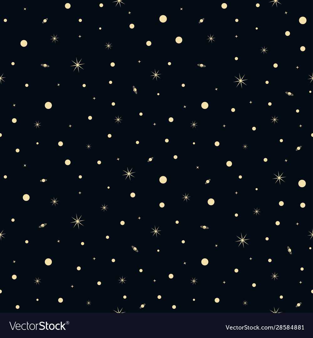 Star on space seamless pattern background Vector Image