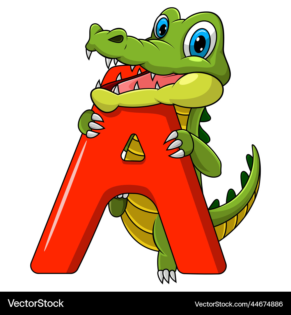 A letter for alligator Royalty Free Vector Image
