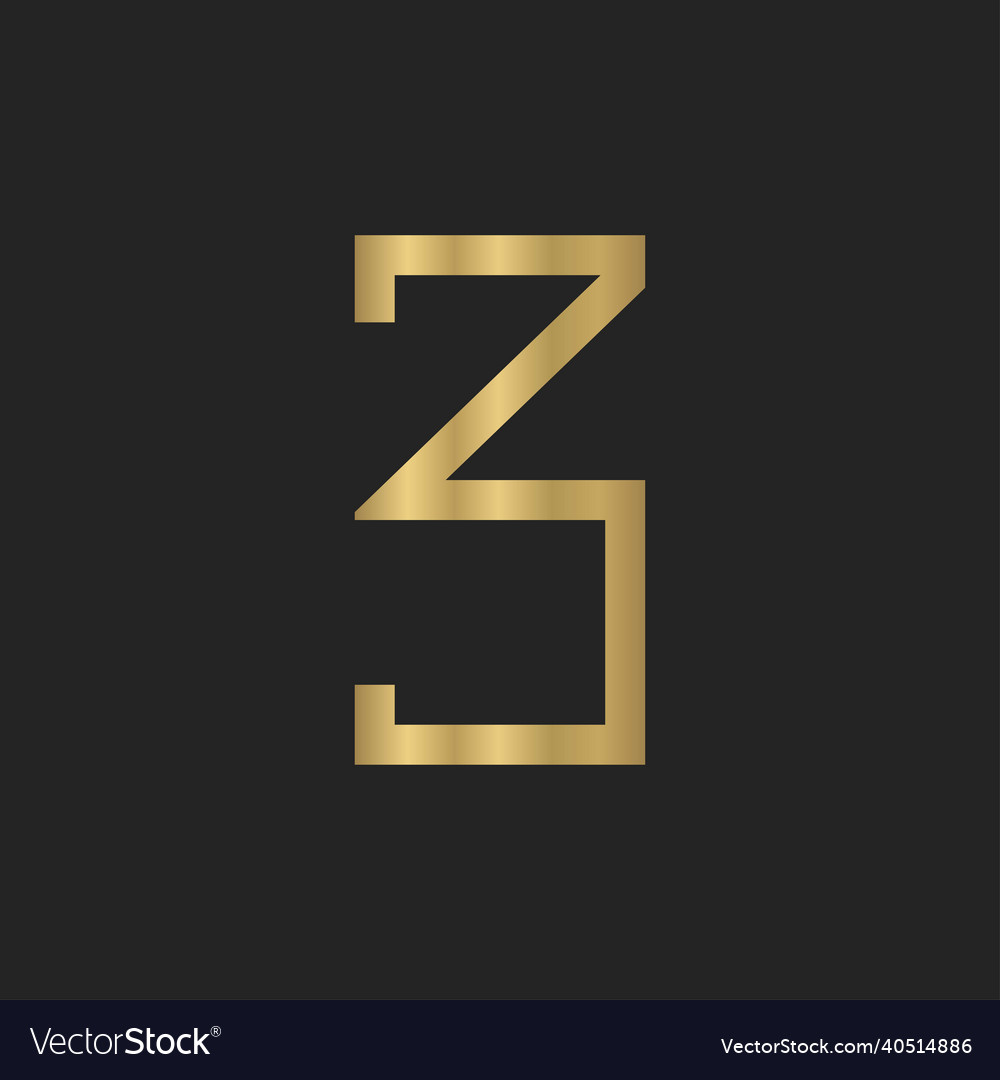 Alphabet initials logo sz zs z and s Royalty Free Vector