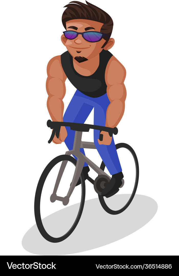 Bodybuilder cartoon character Royalty Free Vector Image