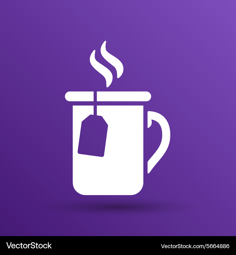 Cup of hot tea icon logo Royalty Free Vector Image